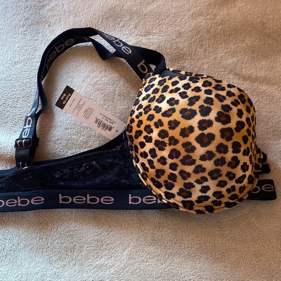 bebe | Intimates & Sleepwear | Brand New Bebe 2bra Set Leopard Print ...